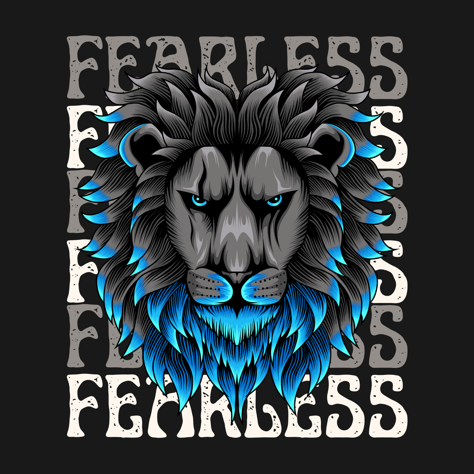 Premium Fearless Lion Art Extra Large Customized – Adobetime® The ...